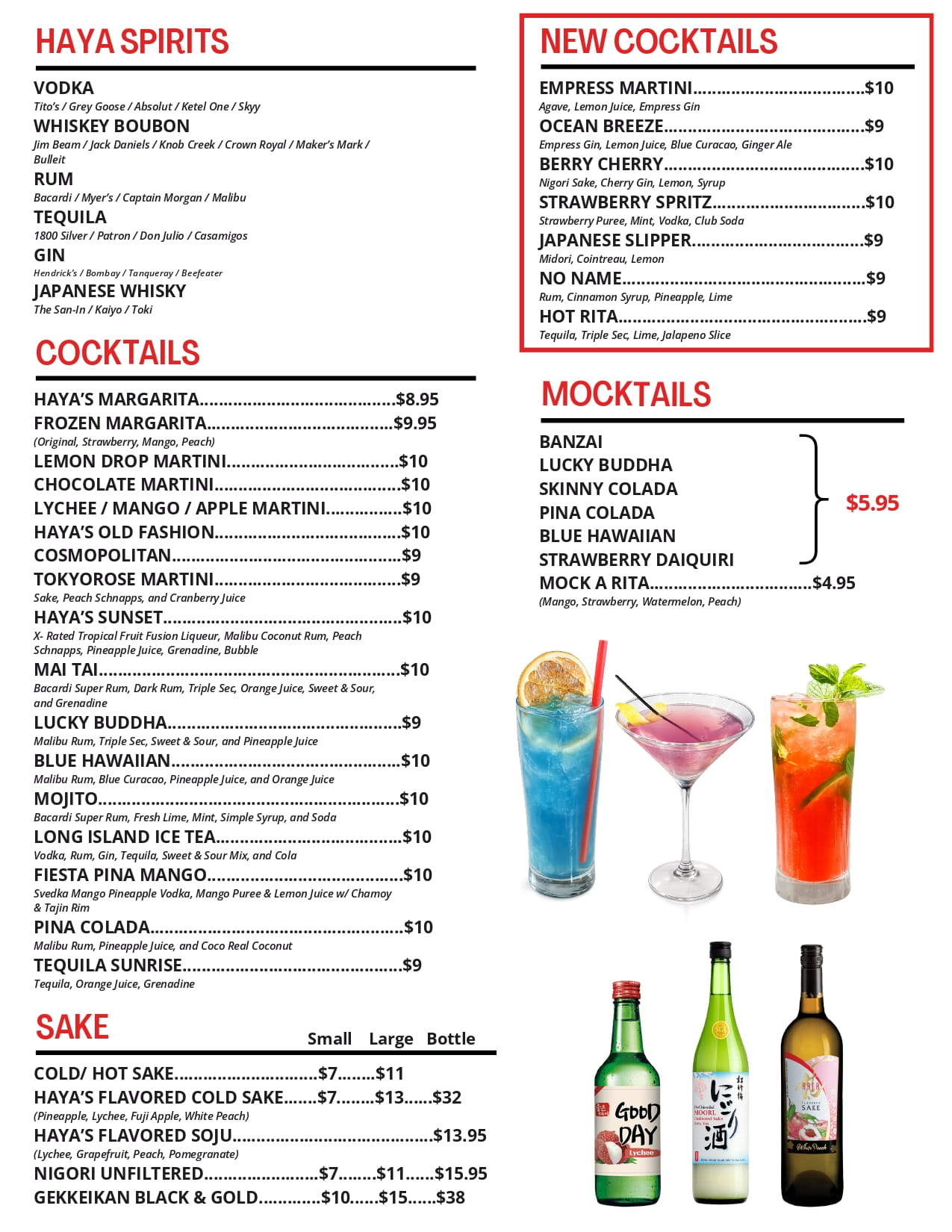 Cypress Menu – Sushi Haya